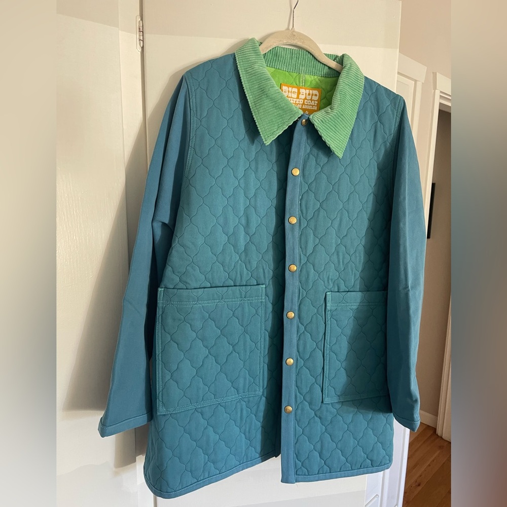 Big Bud Press Quilted Coat Blue & Green - Gem
